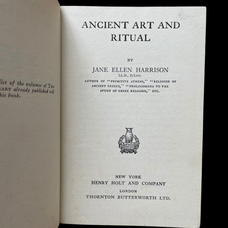 Ancient Art and Ritual : Jane Ellen Harrison 1913 [ First Edition ...
