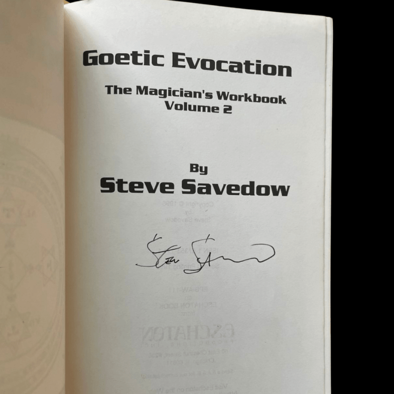 Goetic Evocation : Savedow [ Signed , Jake Stratton-Kent Library ...